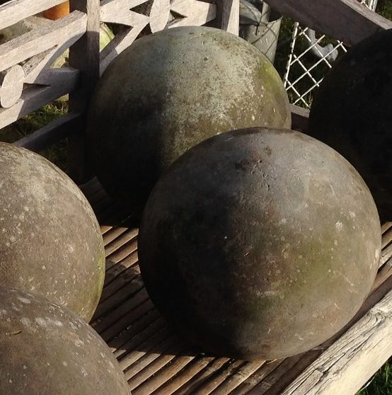 Six English Antique Sandstone Balls – European Antiques