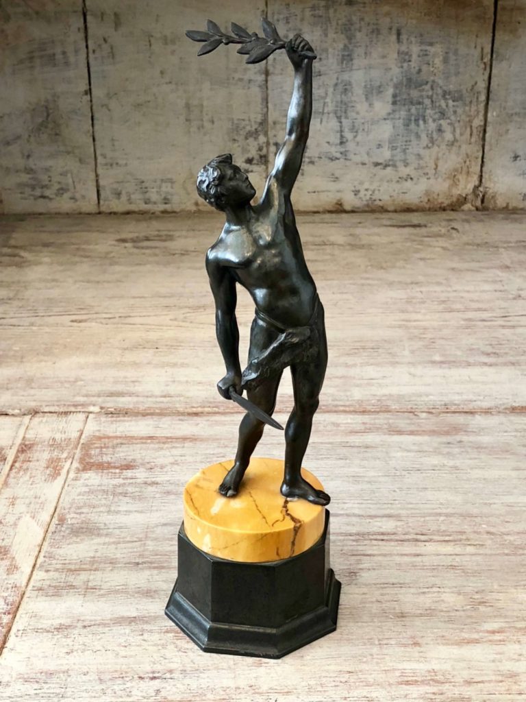 Bronze patinated spelter Olympian c.1930 – European Antiques