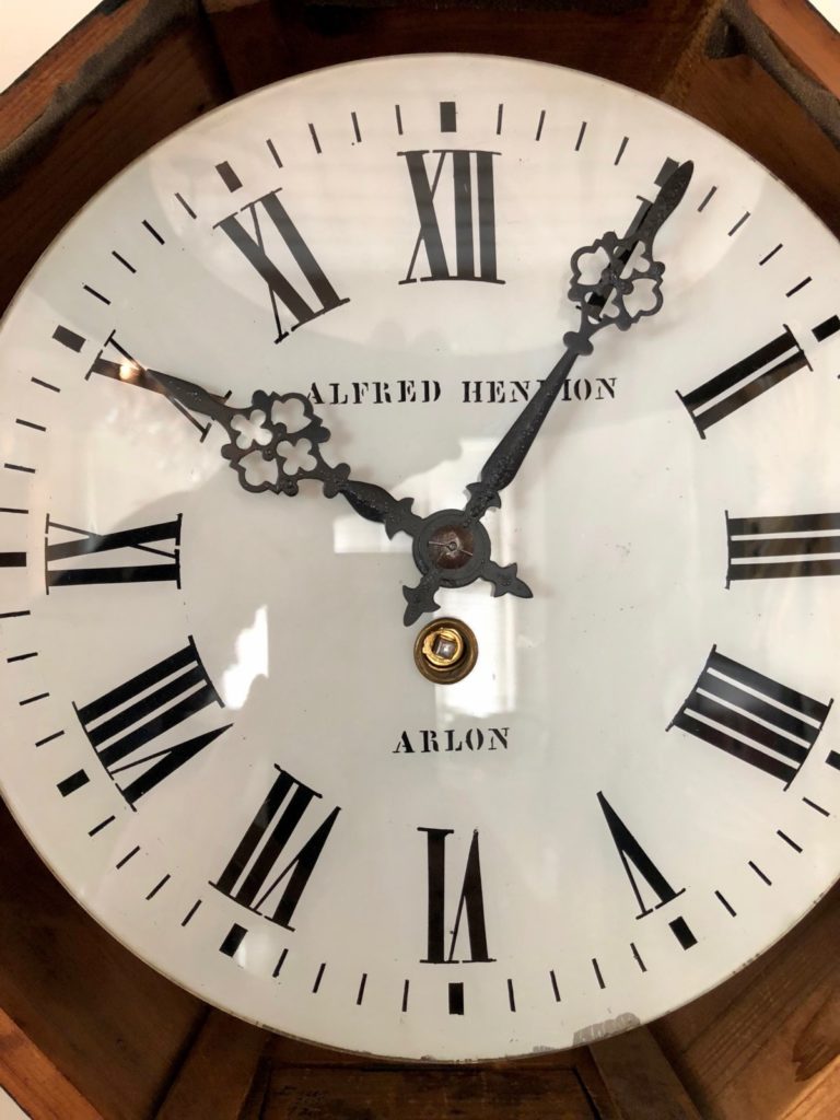 Antique Belgian wall clock, for Alfred Henrion in Arlon, Belgium ...