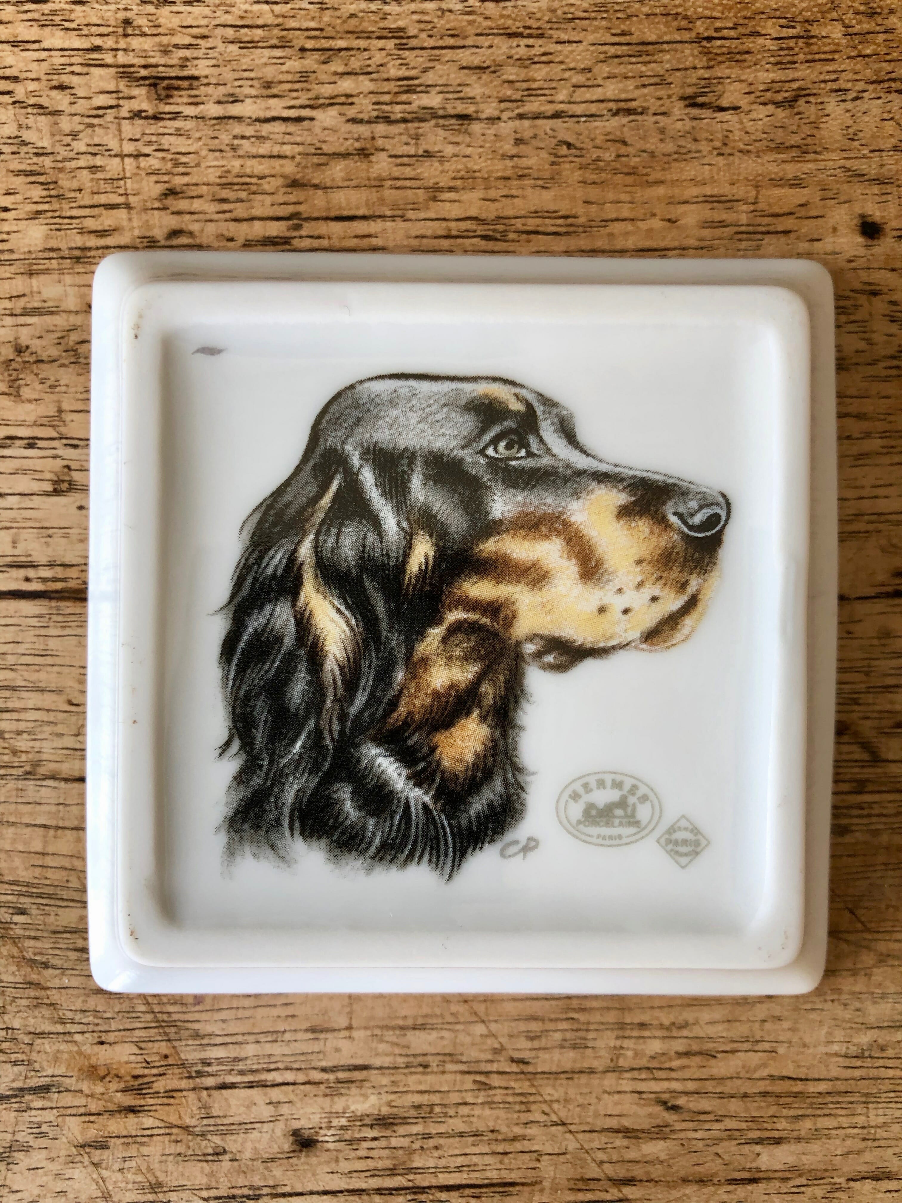 Vintage Hermes Porcelain cufflink trays - European Antiques