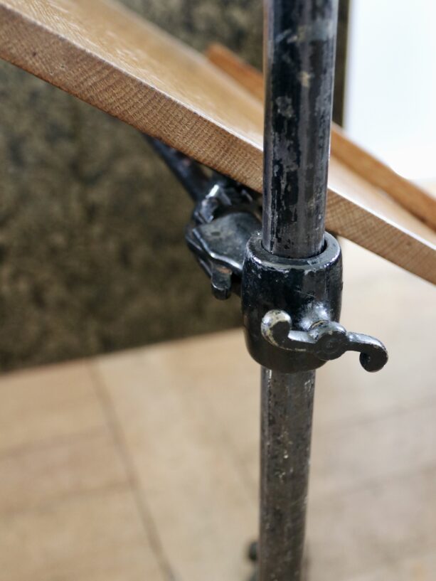 Antique English Adjustable reading stand and table with cast iron legs ...