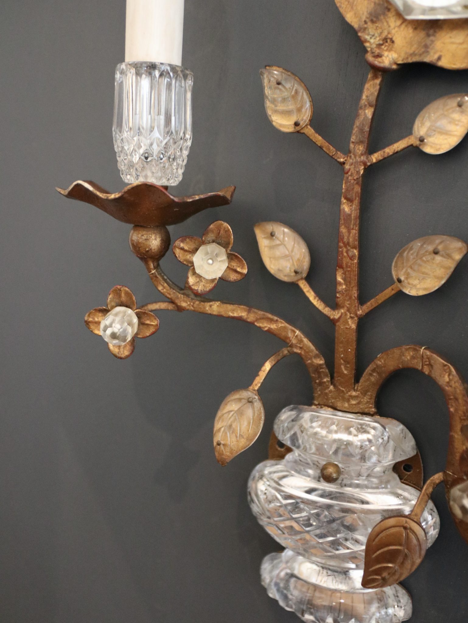 Mid century Hollywood Regency wall sconces – European Antiques