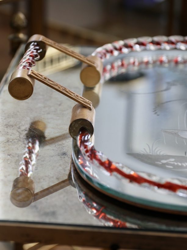 An Arcole Barovier & Toso mirrored cocktail tray – European Antiques