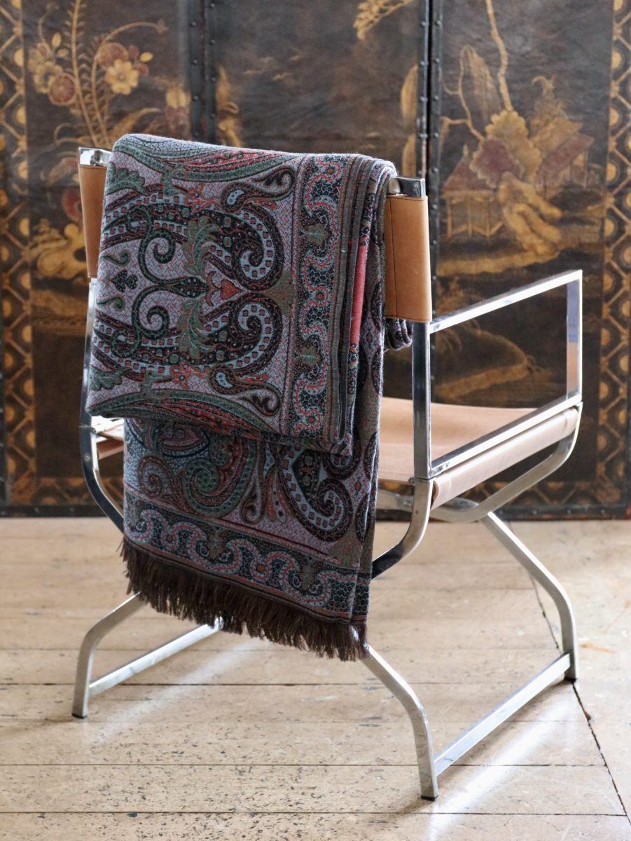 Flemish Paisley woollen wrap blanket from the 1930’s – European Antiques