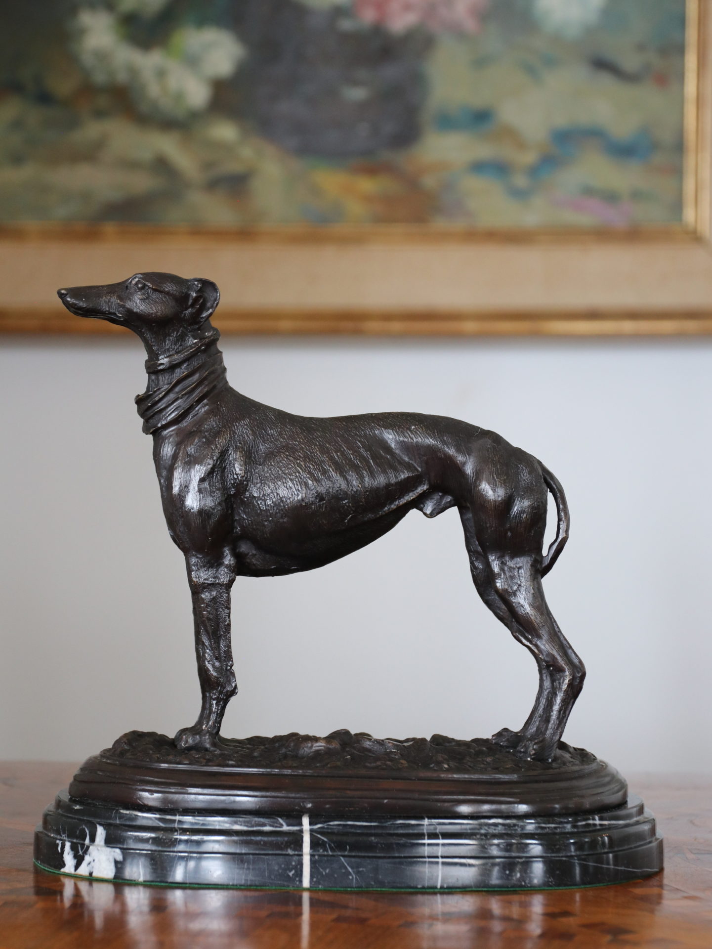 Bronze greyhound sculpture after PJ MENE – European Antiques